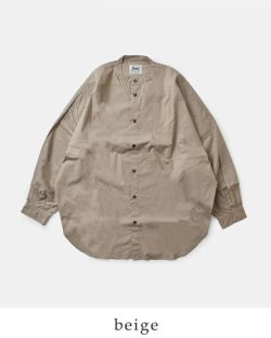 20%OFF】Yarmo ヤーモ コットン タイプライター 長袖 ボクシーシャツ